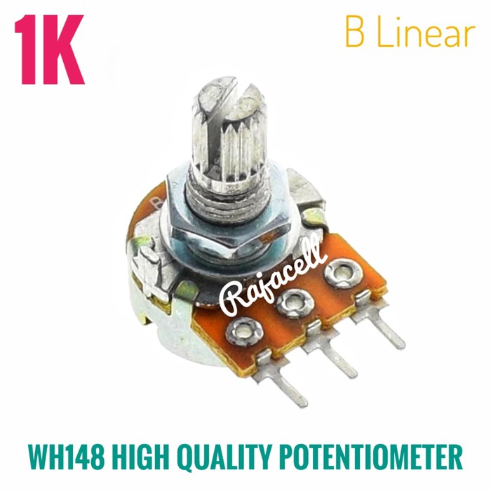 Jual High Quality WH148 B1K Linear 1K Potentiometer 15mm Potensiometer VR | Shopee Indonesia