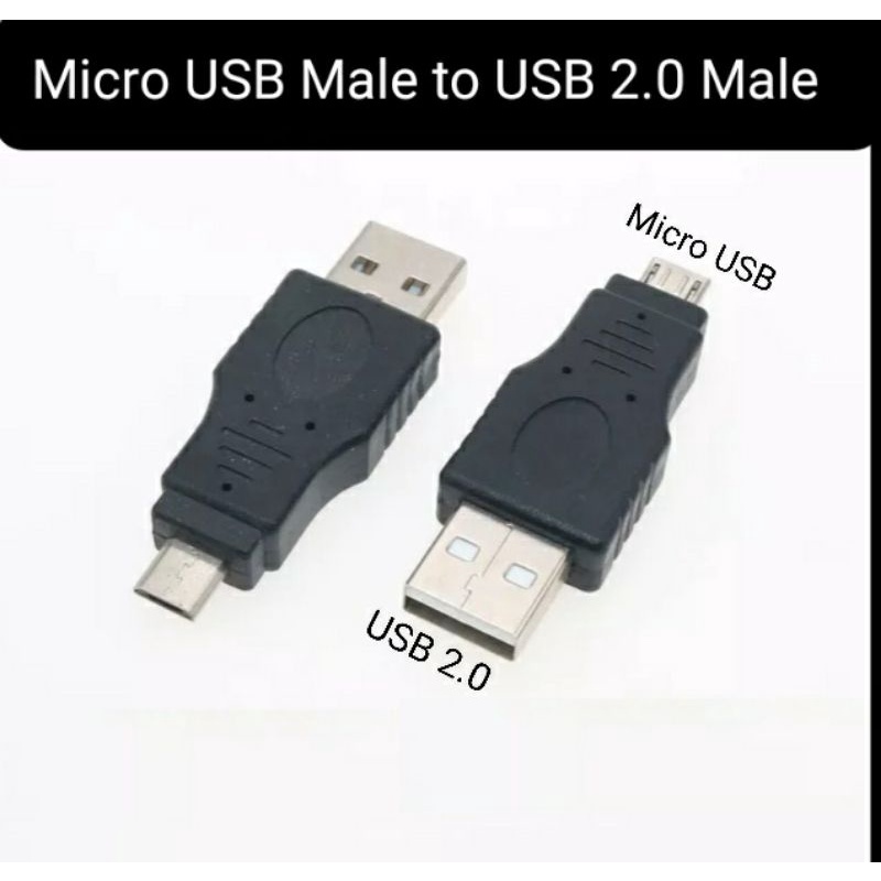 Jual Adapter converter konektor port micro USB male to USB 2.0 male ...