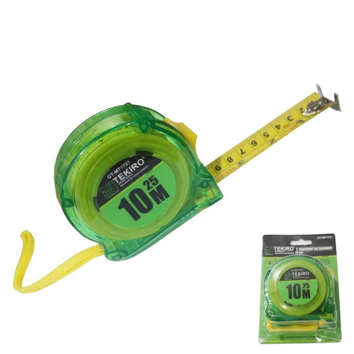 Jual TEKIRO Meteran 10m Transparant / Meteran Tangan / Meteran Roll ...