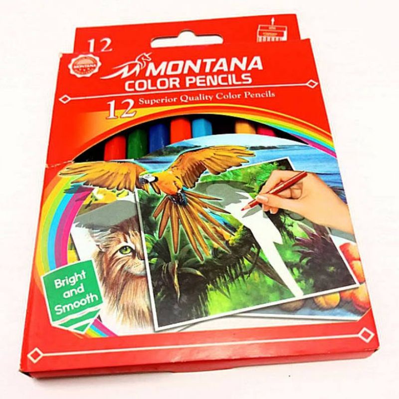 Jual PENSIL WARNA PENDEK ISI 12 warna Montana/Davis/nano-nano | Shopee ...