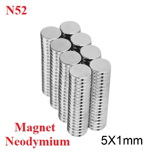 Jual Magnet Neodymium Bulat Putih Koin 5x1mm 5x1 mm 5 x 1 Neodimium N52 ...