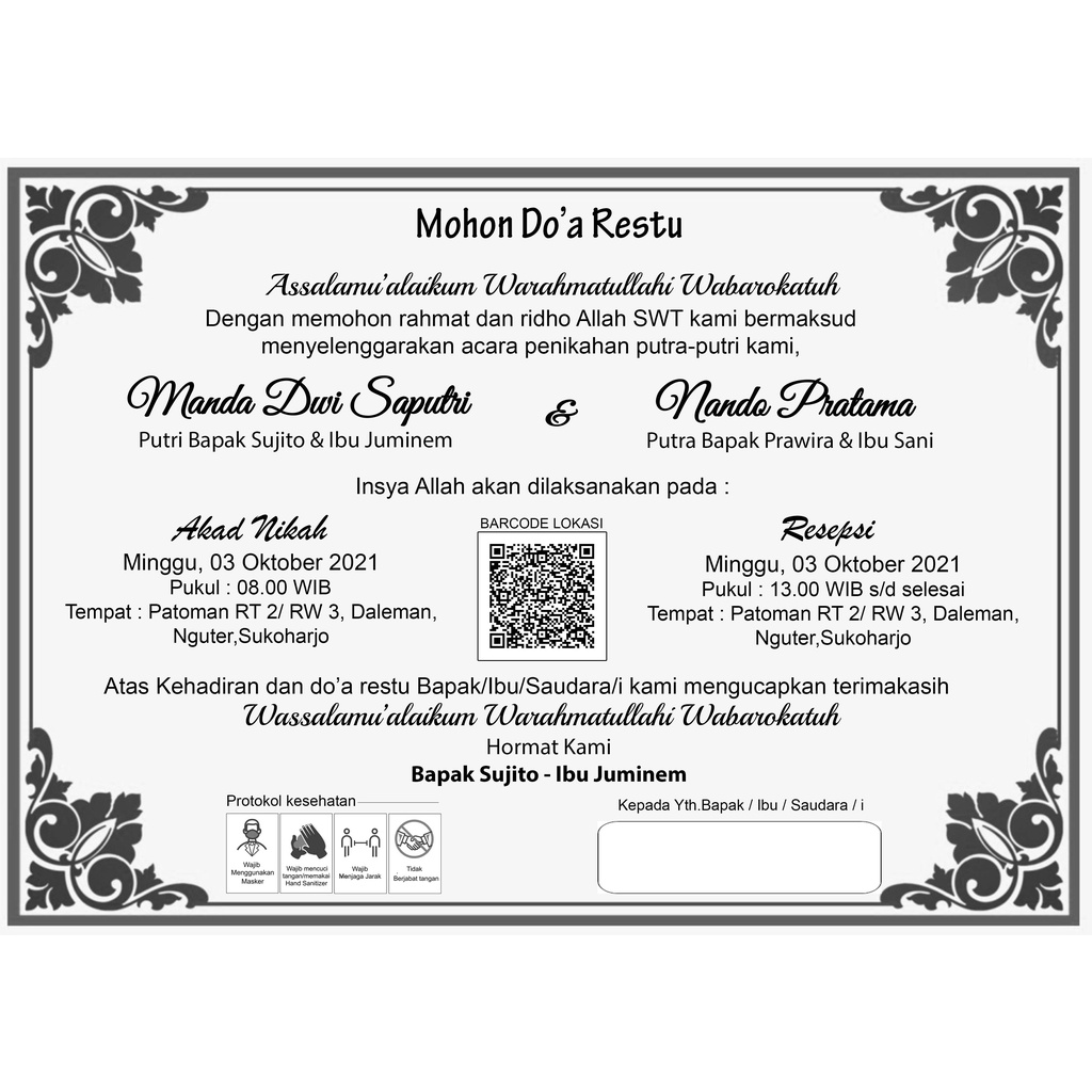 Jual Undangan Punjungan hvs untuk nasi kotak | Shopee Indonesia