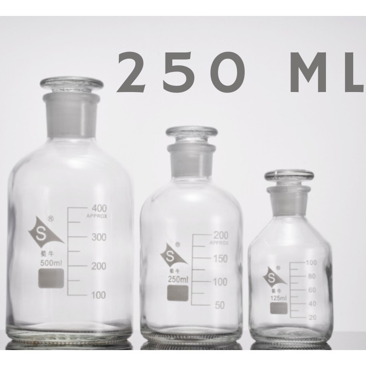 Jual SHUNIU Narrow Mouth Reagent Bottle / Botol Reagen Kaca 250ml ...