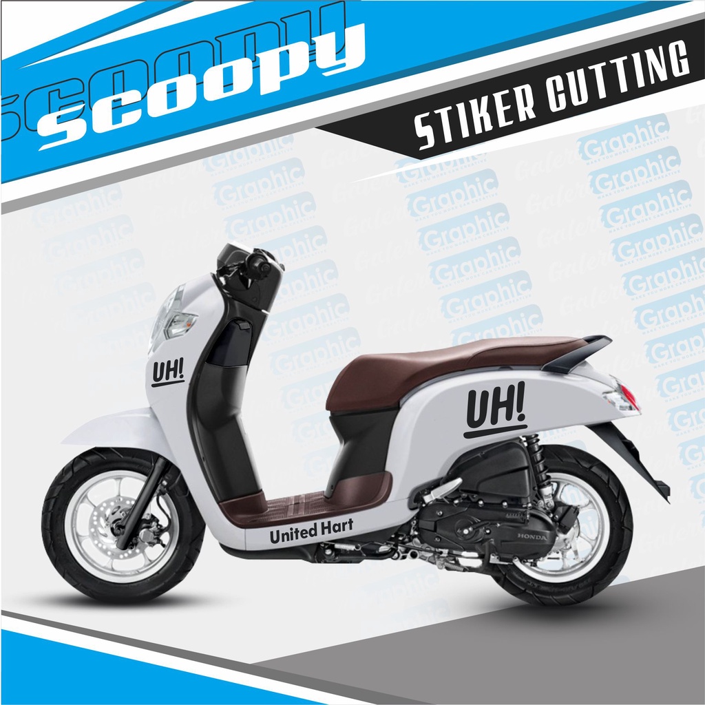 Jual new COD STIKER SCOOPY SCOOPY UH UNITED HART sticker scoopy ...