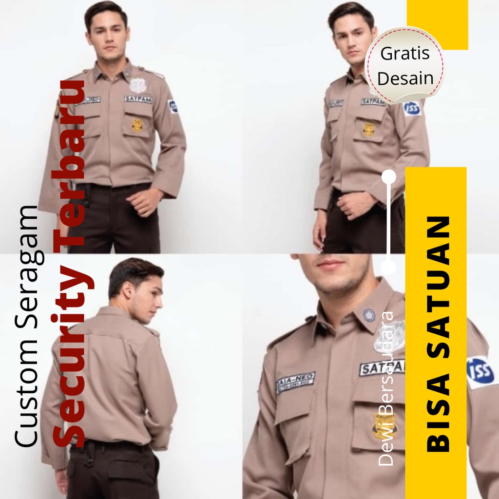 Jual (BEBAS DESAIN & FREE BORDIR) Custom Seragam security terbaru ...
