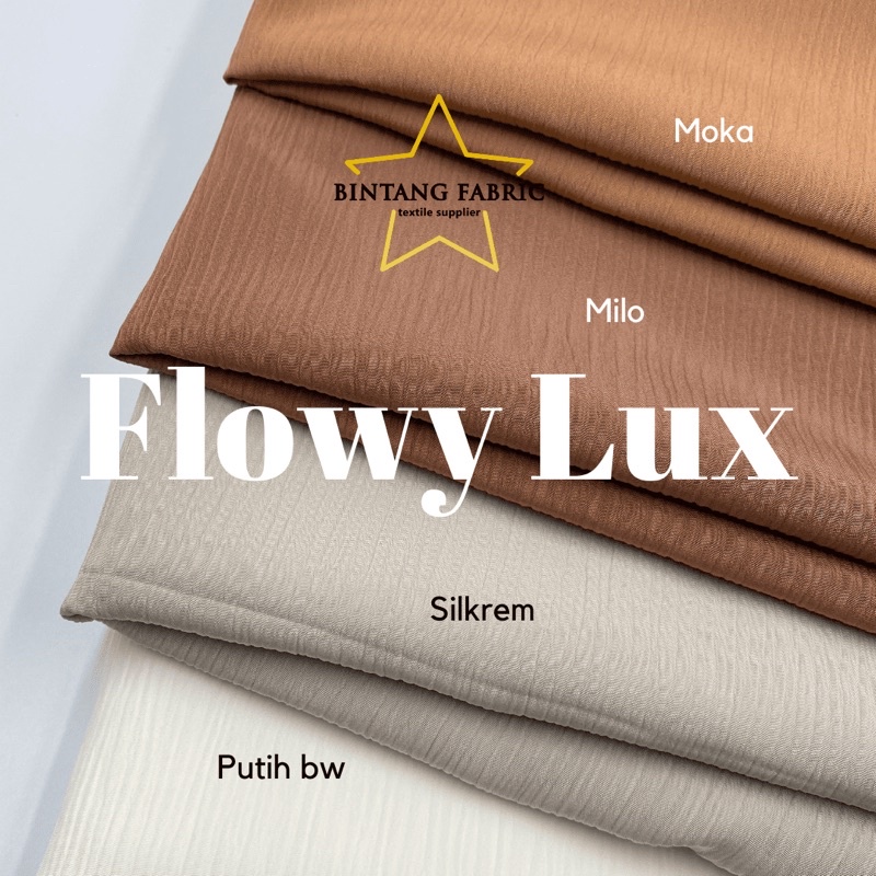 Jual Bahan Kain Flowy Lux Youryu Crinkle Airflow 0,5 meter | Shopee ...