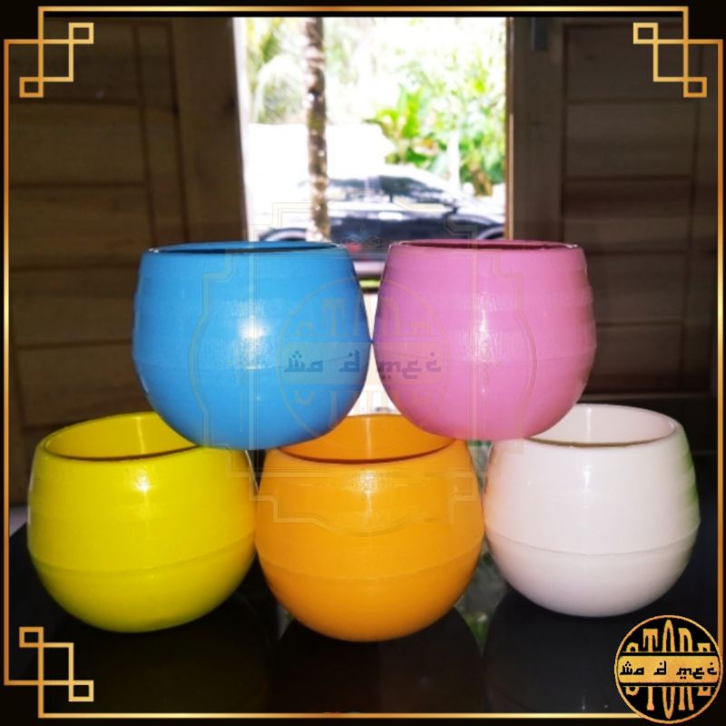 Jual MINI POT BUNGA / POT BOLA MINI TANAMAN HIAS MINIMALIS (7x5x6.9cm ...