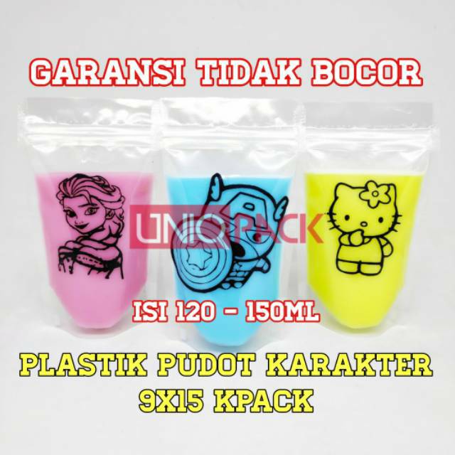 Jual Plastik Pudot Karakter 9x15 Kpack/ Standing Pouch Pudot/ Puding ...