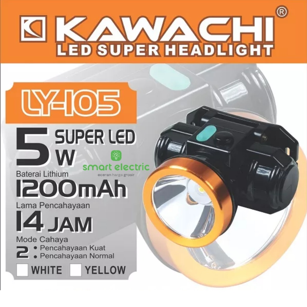 Jual Kawachi Senter Kepala 5 Watt LY 105 Headlight LED Terang ...
