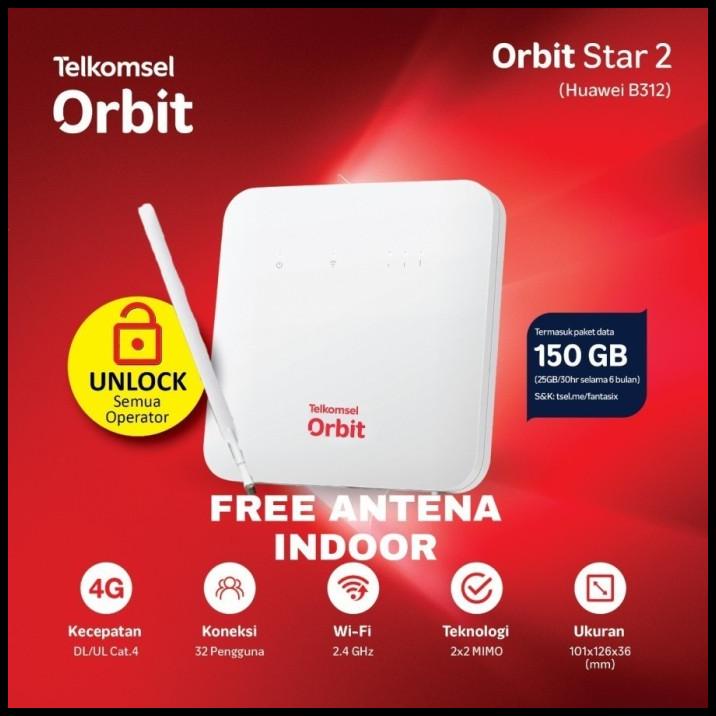 Jual Modem Mifi Wireless Router Huawei B312 Orbit Star 2 Speed 4G Lte ...