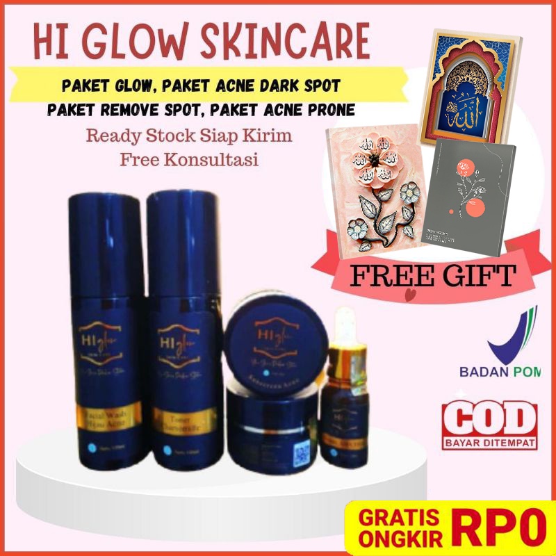 Jual HI GLOW SKINCARE ORIGINAL/PAKET GLOW/ ACNE DARK SPOT/ ACNE PRONE ...