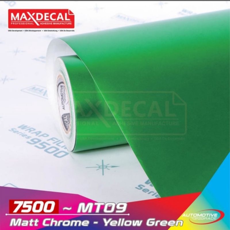 Jual Sticker Maxdecal 7500 MT09 Yellow Green Matt Chrome Metalik Doff ...