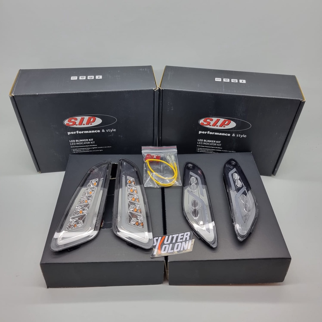 Jual SIP Indicator Sein LED Set Vol.2 Smoke Vespa Sprint Primavera ...