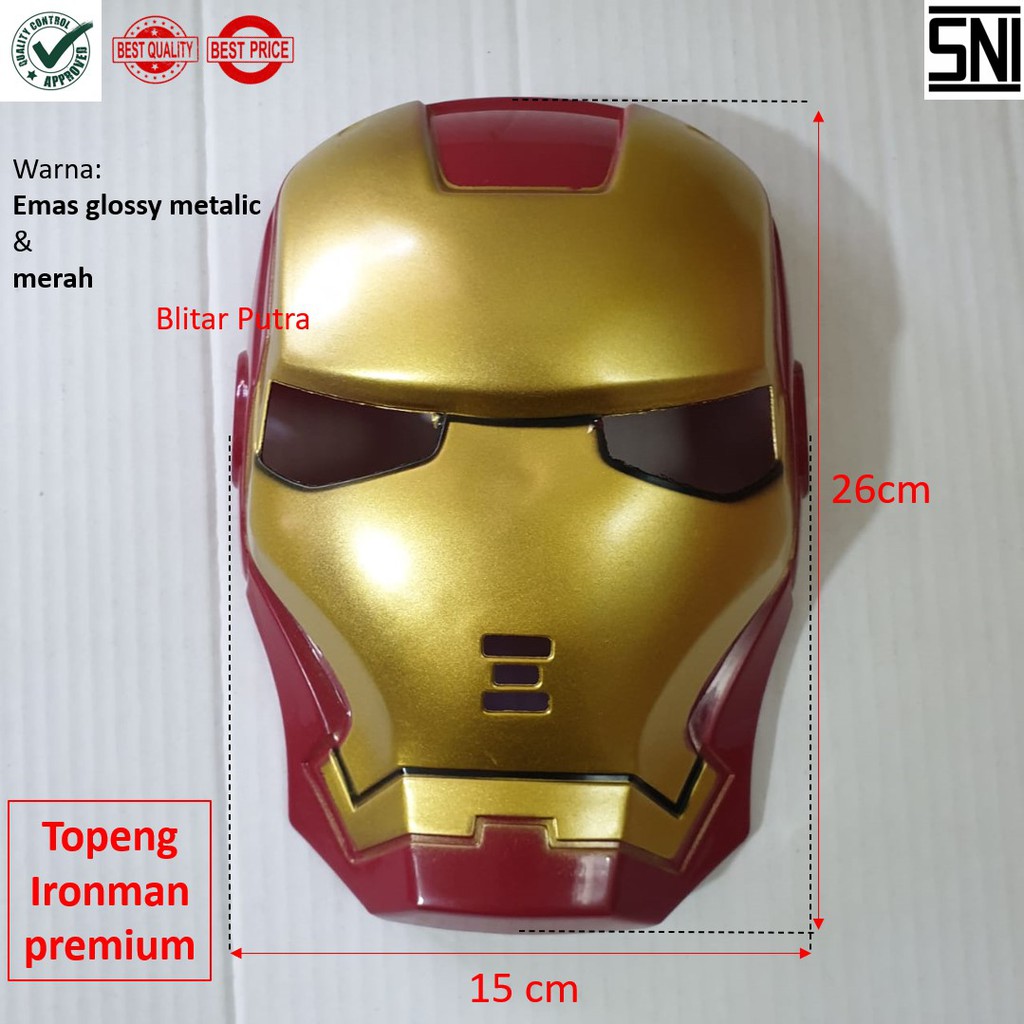 Jual Topeng Ironman premium superhero mask iron man | Shopee Indonesia