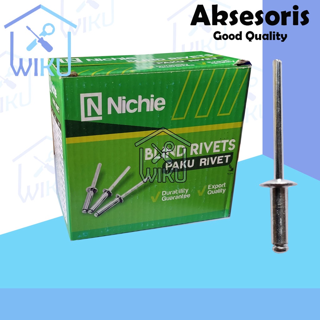 Jual Mata Paku Rivet / Ripet 440 Size 3.2 x 11 mm 3mm - isi 20pcs 50pcs | Shopee Indonesia