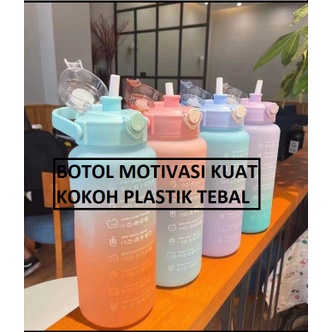 Jual botol motivasi pertanda minum 2 liter BESAR JUMBO plastik botol viral | Shopee Indonesia