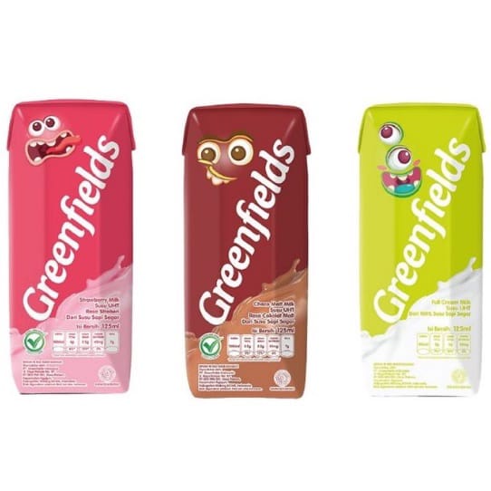 Jual Susu Greenfields UHT 125 ml All Varian | Full Cream | Coklatmalt | Strawberry [Nuchan's ...