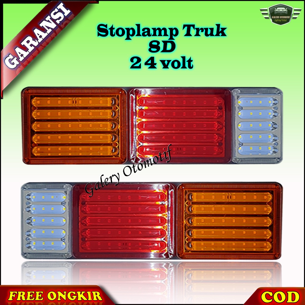 Jual Lampu Variasi Stoplamp Stop Lamp Sein 8D Running Mobil Truck Truk ...
