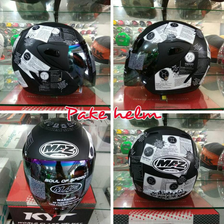Jual HELM MAZ SONIC MIRIP GM EVO KORAN BLACK DOF | Shopee Indonesia