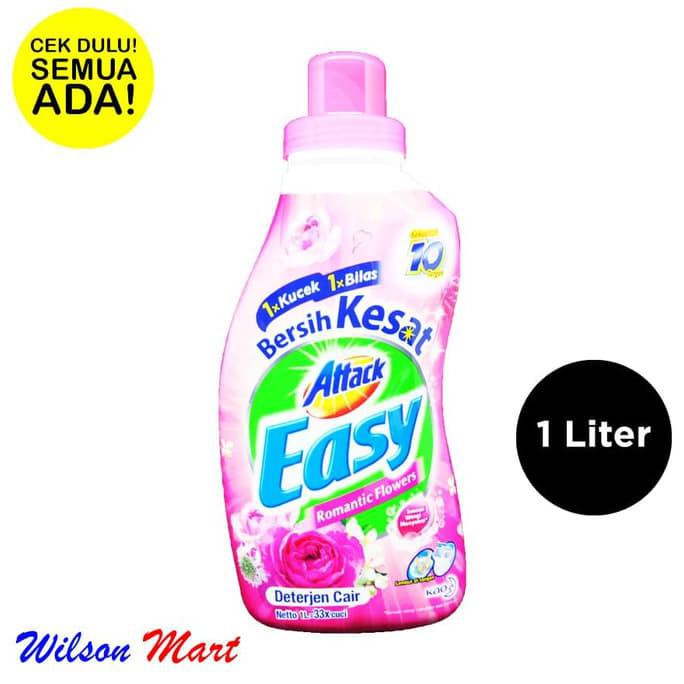 Jual Silahkan Order Attack Easy Romantic Flowers Deterjen Detergent Cair 1 Liter Botol | Shopee ...