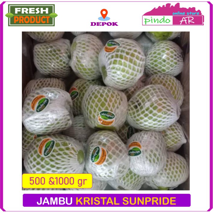 Jual JAMBU KRISTAL SUNPRIDE PREMIUM SEGAR / FRESH GUAVA 1KG | Shopee ...
