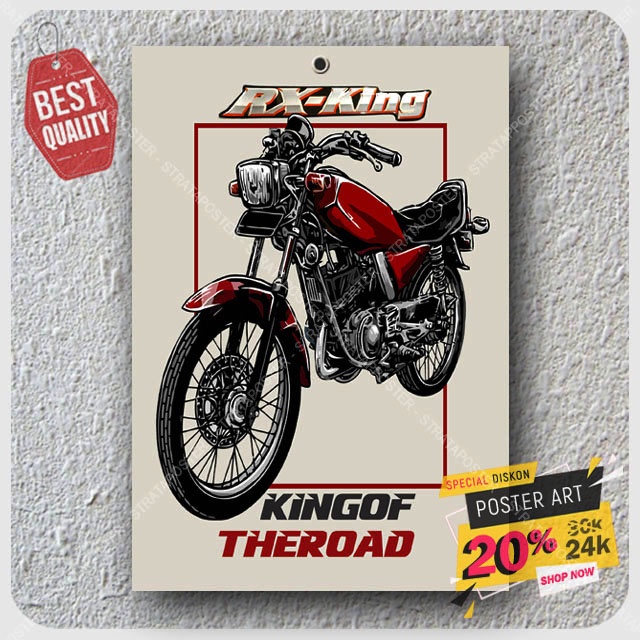 Jual Hiasan dinding motor rx king klasik Pajangan poster vintage ...