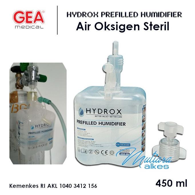 Jual Hydrox Prefilled Humidifier - Air Oksigen Steril 450ml | Shopee ...