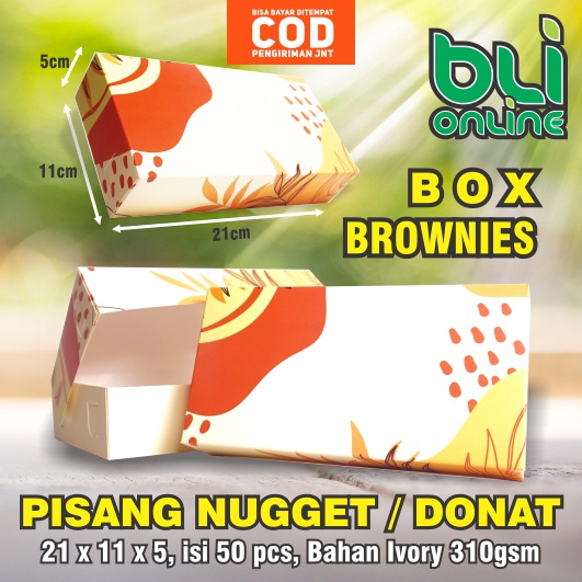 Jual Box Pisang Nugget 21 x 11 x 5 isi 50pcs / Kardus Donat / Dus ...
