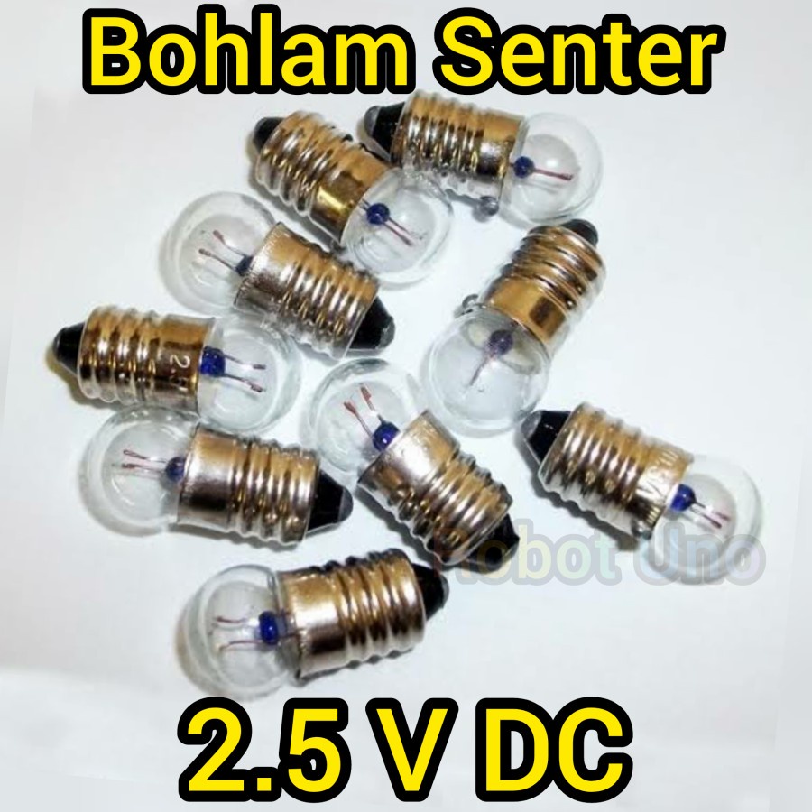 Jual Lampu Bohlam Senter E10 2.5V Bohlam Senter Praktek Sekolah ...