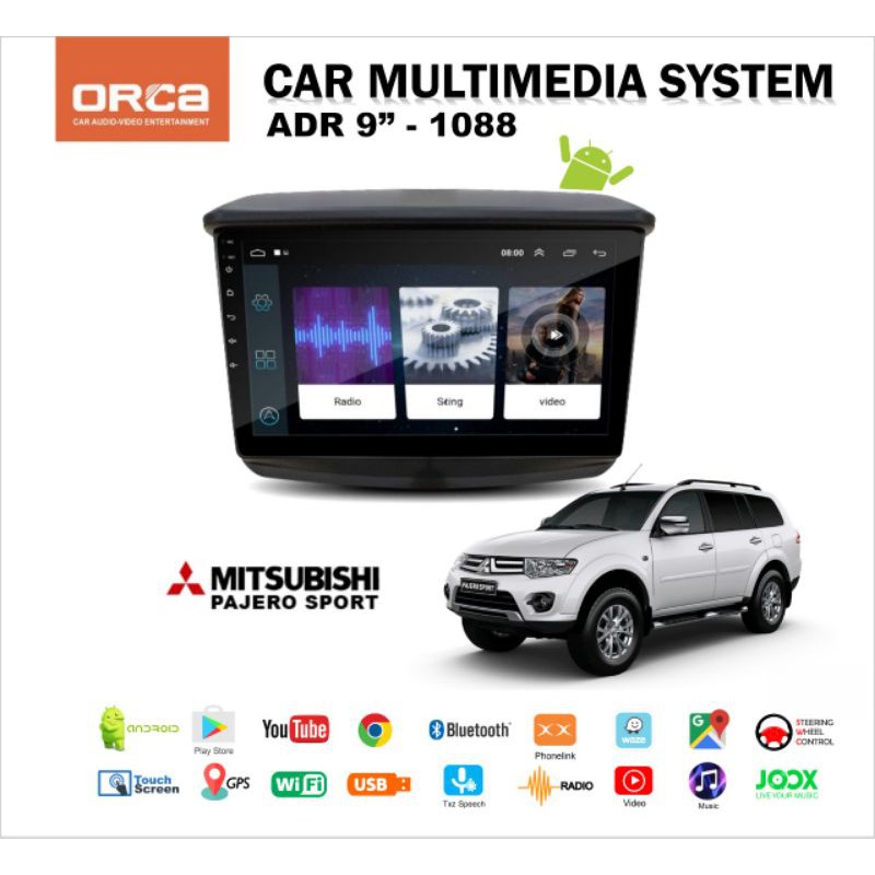 Jual HEAD UNIT PAJERO 2010-2012 ORCA ANDROID 9 INCH Android Auto Apple ...