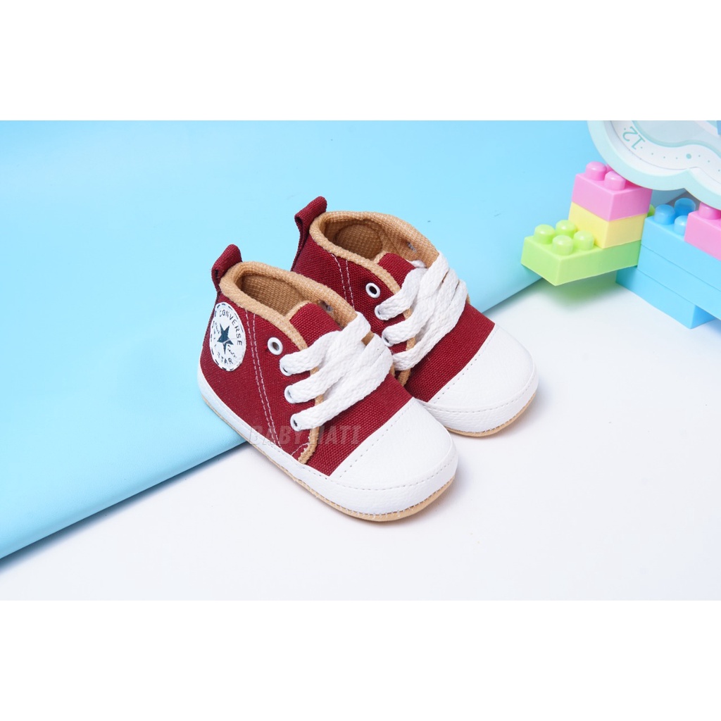 Jual BabyHati sepatu bayi prewalkers sepatu converse anak cowo antislip ...