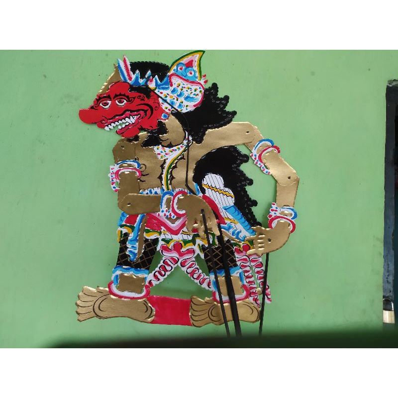 Jual WAYANG kulit kertas mainan Buto Patih tangan belakang gerak,ukuran ...