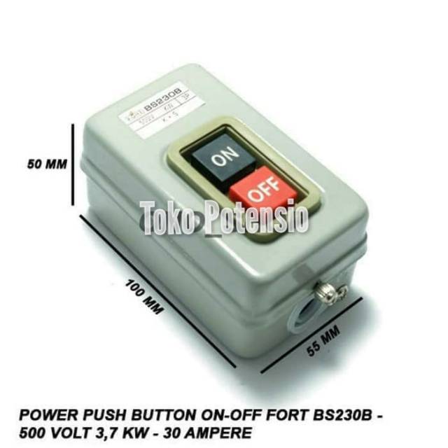 Jual POWER PUSH BUTTON ON OFF 30A | Shopee Indonesia