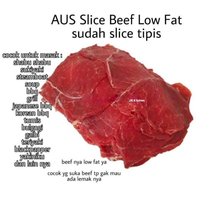 Jual AUS Slice Beef Low Fat shabushabu sukiyaki teriyaki bulgogi bbq ...