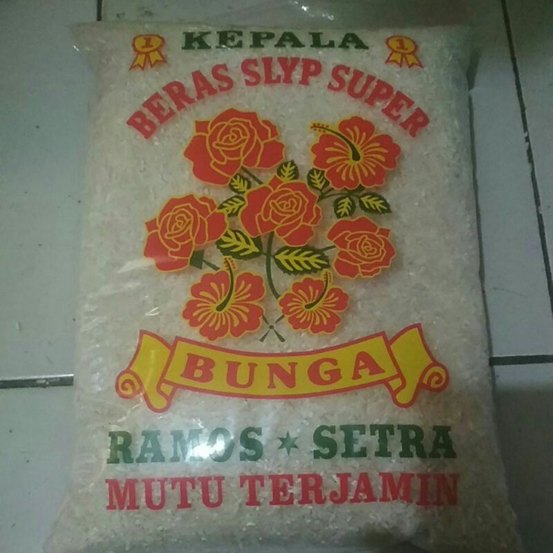 Jual Beras cap bunga & Rojolele 5 liter | Shopee Indonesia