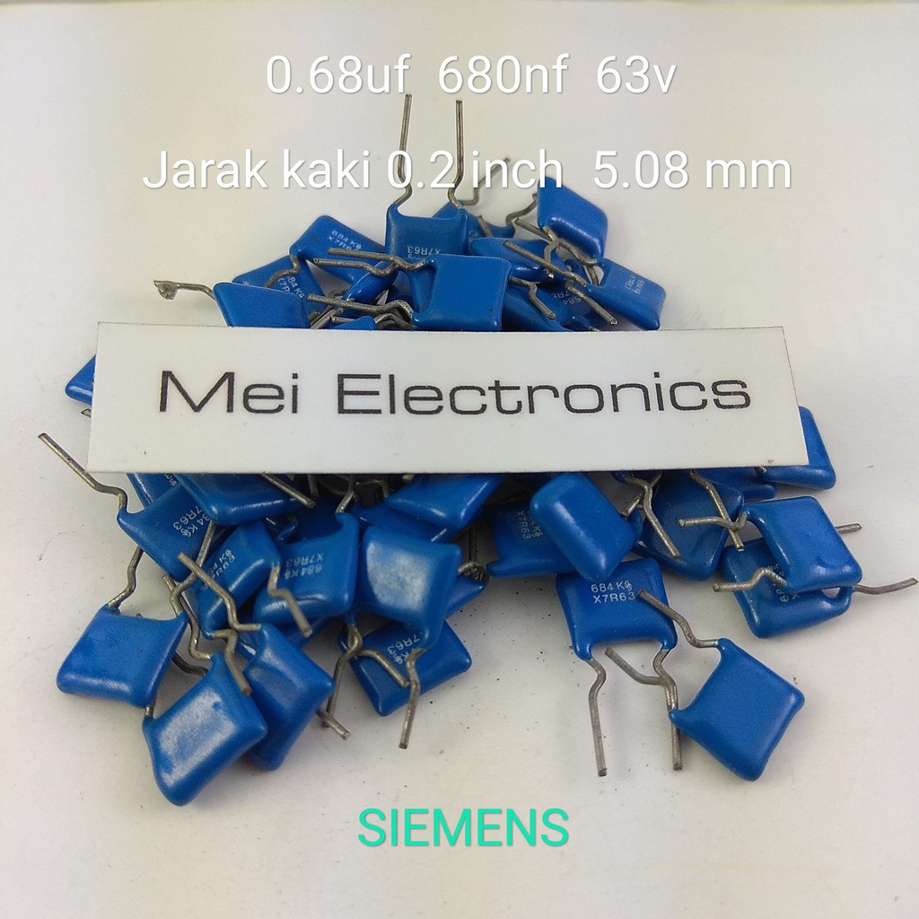 Jual Capacitor Film 0.68uf 680nf 63v SIEMENS | Shopee Indonesia
