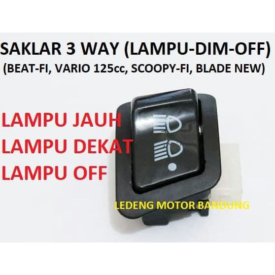 Jual Tombol 3 Way Saklar Lampu Dim Off Beat Fi Scoopy New Blade Vario ...