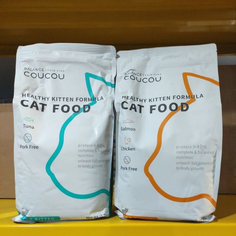 Jual makanan kucing coucou cou cou kitten 1.5kg tuna or salmon chicken ...