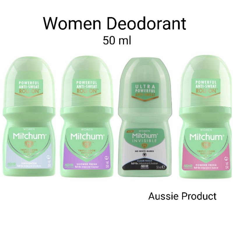 Jual Mitchum Women's Roll On Antiperspirant & Deodorant 50ml/Deodorant ...