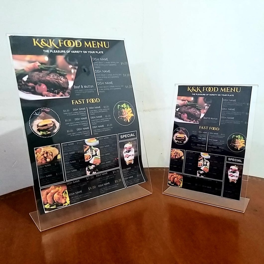 Jual Tempat Brosur Meja A5 21x15 TENT CARD ACRYLIC Standing Premium ...