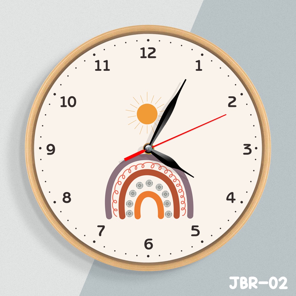 Jual Jam Karakter Bandung - Jam Dinding Custom Gambar Pelangi Aesthetic ...