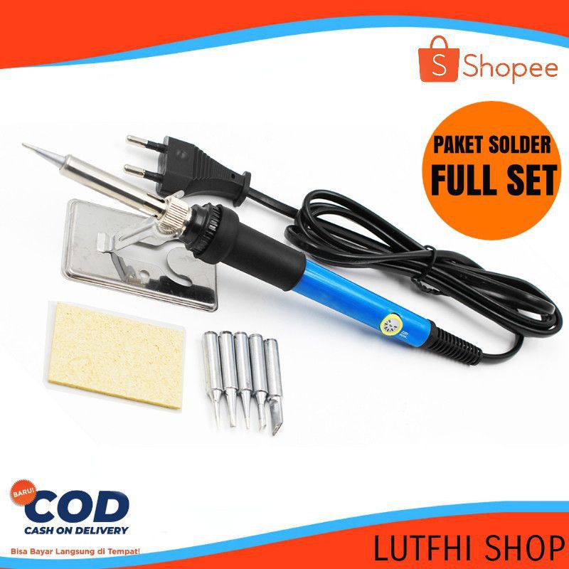 Jual Solder Set Listrik Tangan 60 Watt Adjustable Temperature Dengan 5 ...
