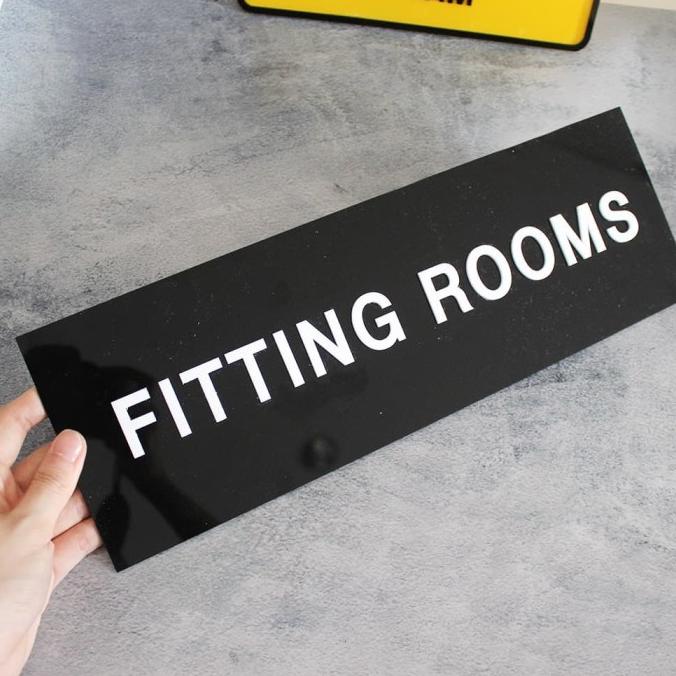 Jual Sign Signage Fitting Room Acrylic Hitam / Sign Acrylic Timbul helloto99 Murah | Shopee ...
