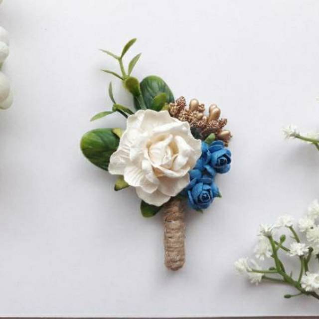 Jual Bunga jas ukuran M2, boutonniere surabaya, bunga wedding, corsage ...
