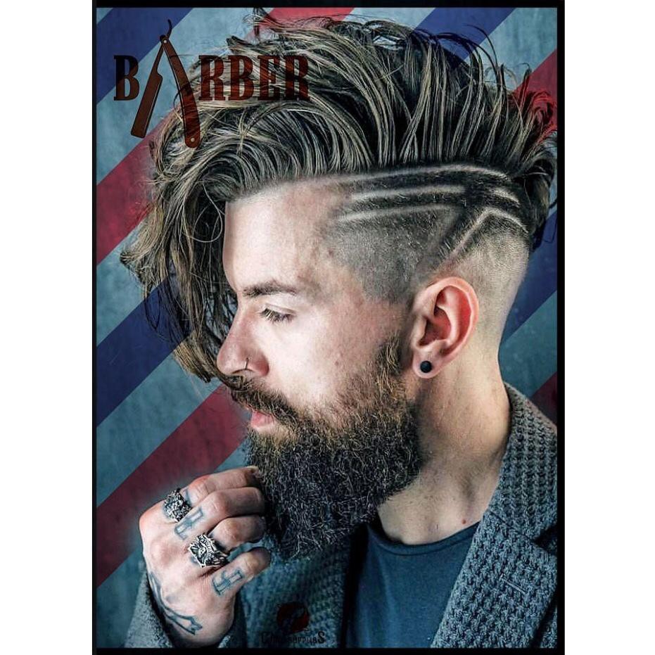 Jual POSTER POTONG RAMBUT BARBERSHOP PRIA / GAMBAR MODEL RAMBUT COWOK ...