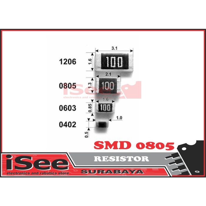 Jual Resistor smd 0805 10R 10 Ohm Toleransi 1% tolerance 1 % | Shopee ...