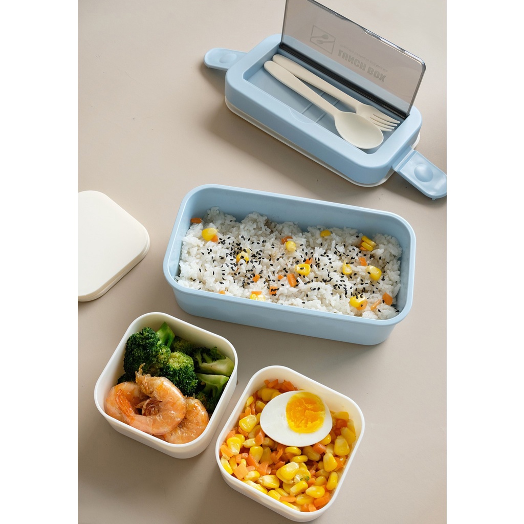 Jual TEMPAT MAKAN DENGAN SENDOK GARPU ADA TEMPAT KUAH DAN LAUK LUNCH ...