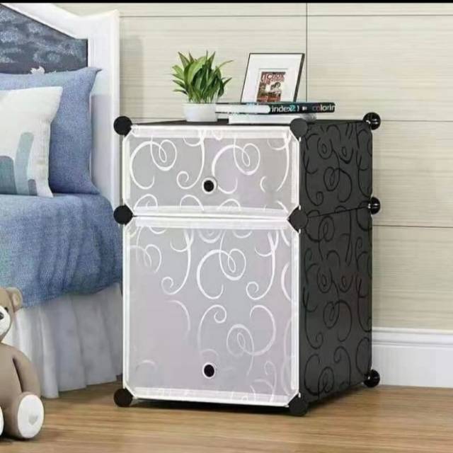 Jual Bed side RACK meja samping tempat tidur plastic diy multifungsi ...