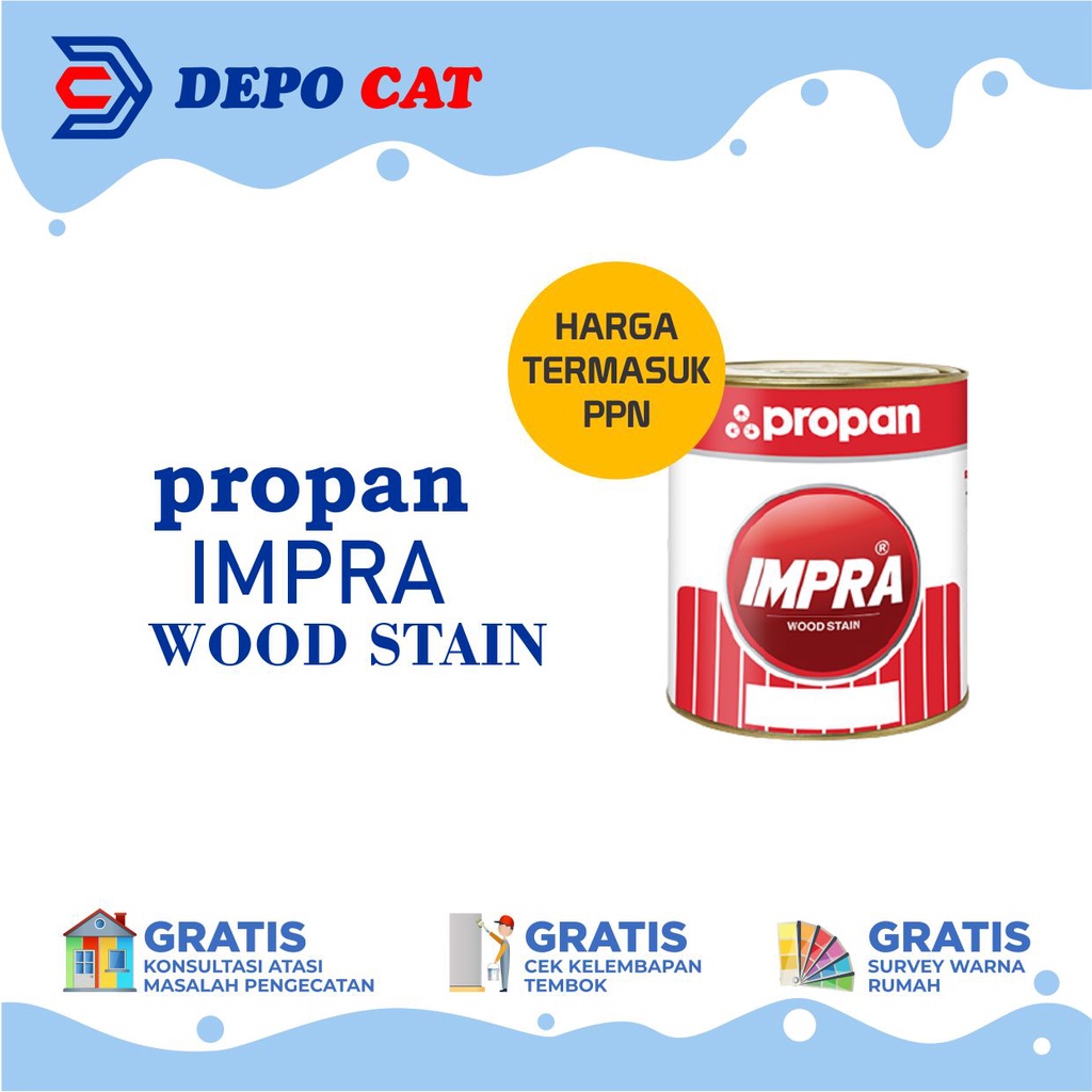 Jual Propan Impra Wood Stain 1L Plitur Kayu | Shopee Indonesia