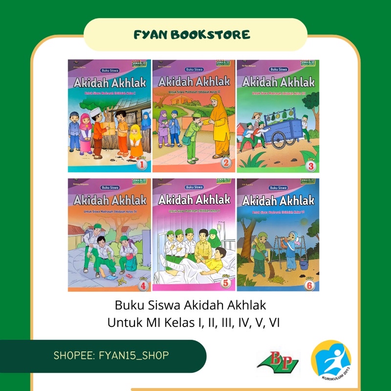 Jual Fyan Book Store: Buku Siswa Akidah Akhlak Madrasah Ibtidaiah Kelas 1, Buku Akidah Akhlak MI ...